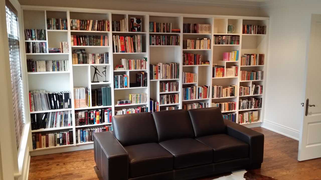 Custom modern wall unit | Luxury design Library in Berkinshaw Cres, Toronto
